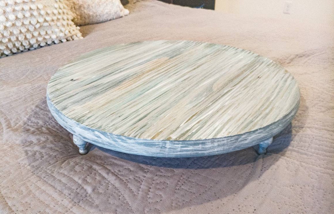 Antique Blue With White Wash Farmhouse Wood Riser - Etsy