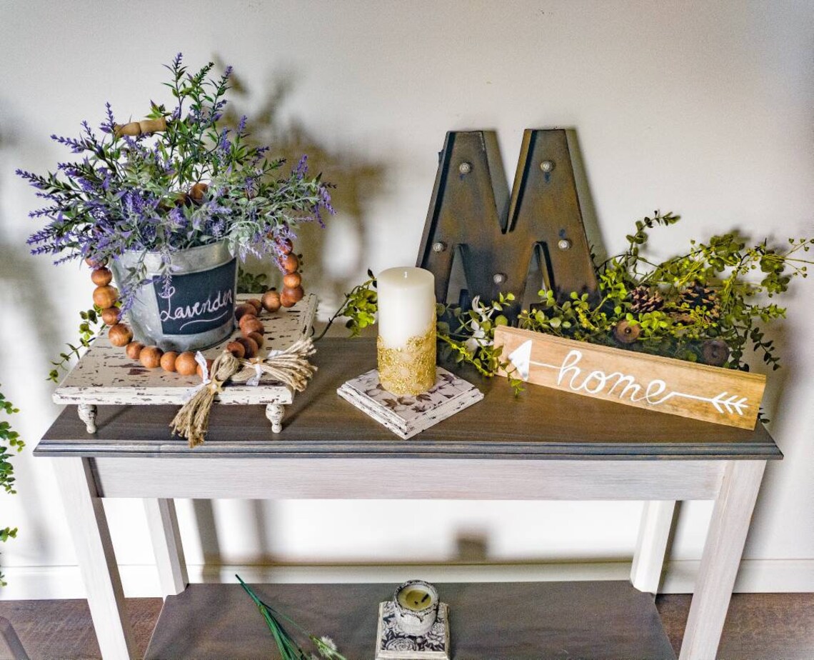 Wooden Candle Riser With Cotton Print - Etsy