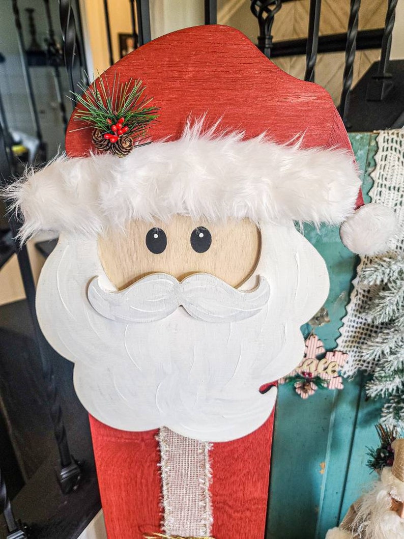 Santa Claus Christmas Card Holder Holiday Card Display - Etsy