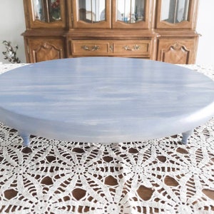 Round 18 Farmhouse Wood Stand Riser Dusty Blue - Etsy