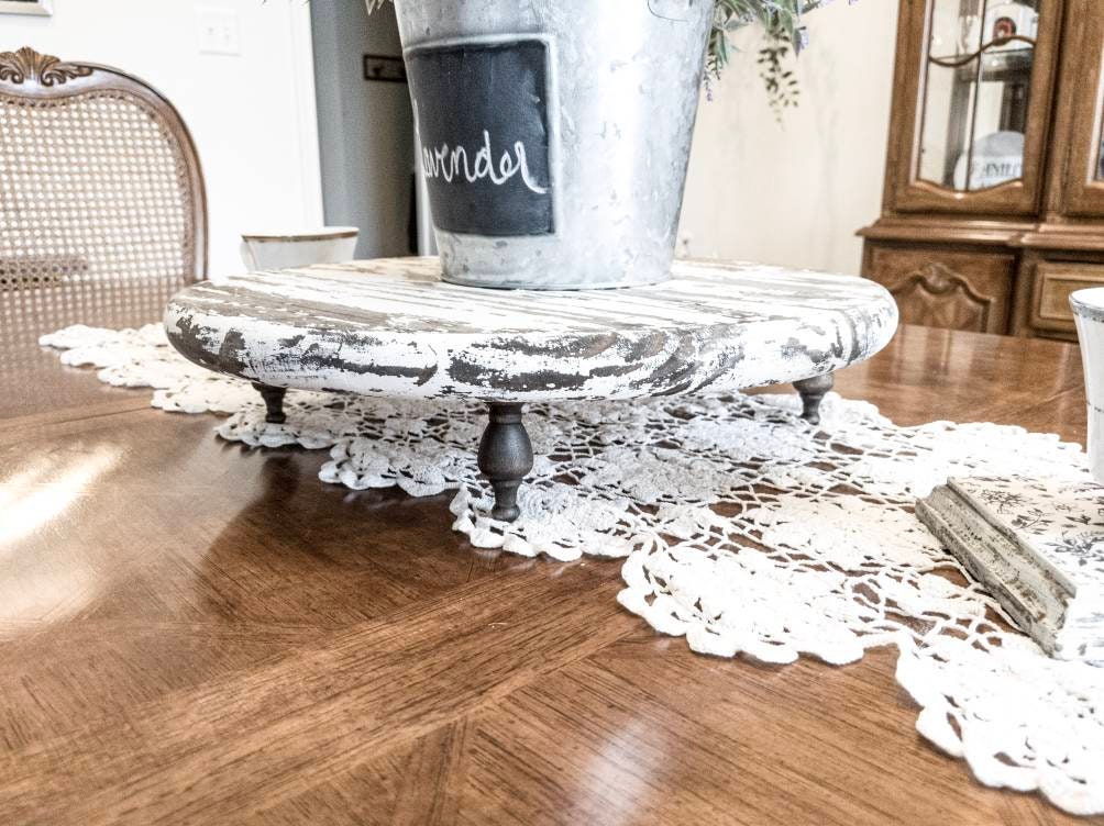 Chippy and Distressed Round Riser for Kitchen Farmhouse Riser - Etsy