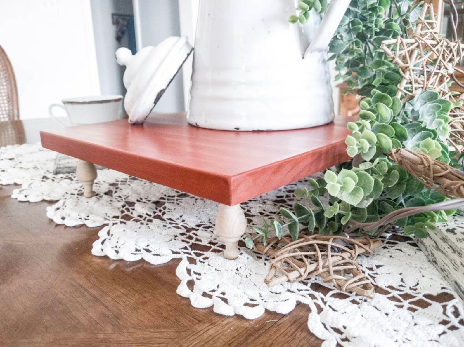 Red Farmhouse Wood Riser | Etsy