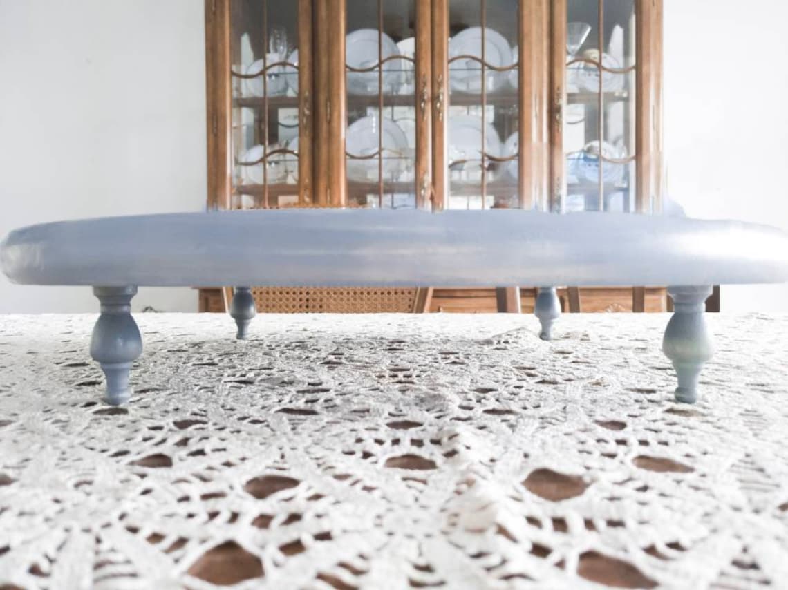 Round 18 Farmhouse Wood Stand Riser Dusty Blue - Etsy