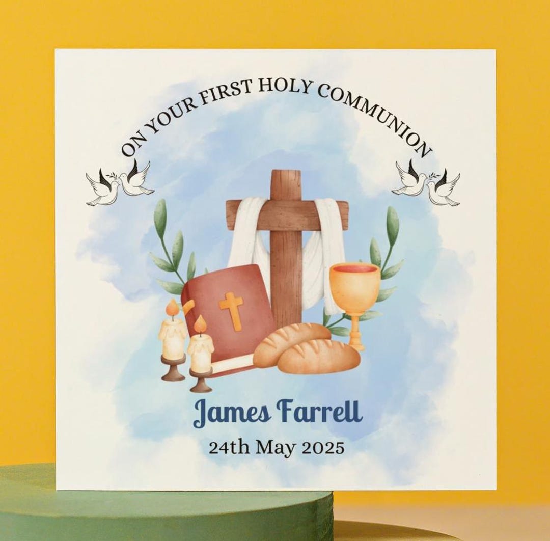 First Holy Communion | Personalised Holy Communion Cards | Niece ...