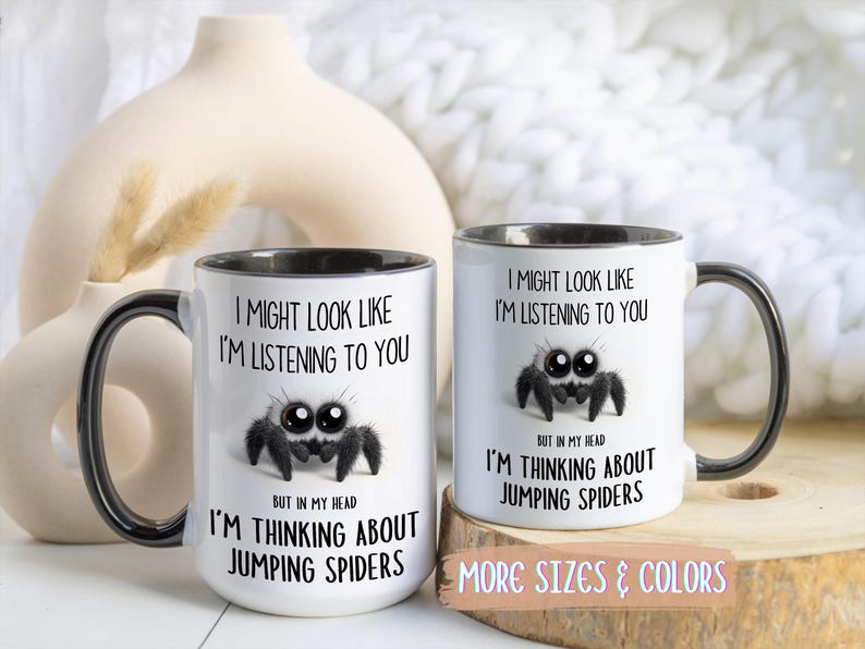 Jumping Spider Lover Mug: Funny Coffee Cup Gift - Etsy