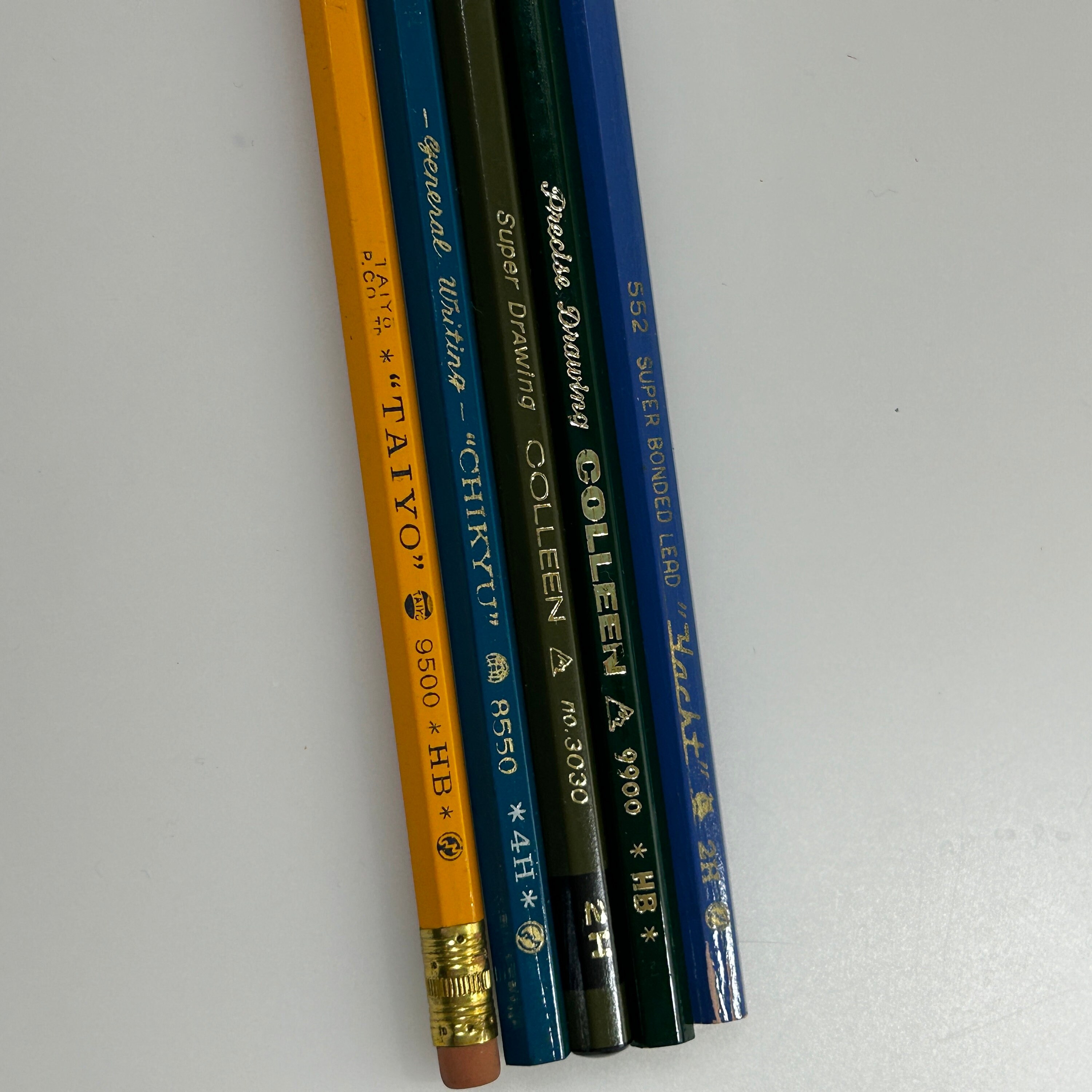 5 Vintage Japanese Pencils Made in Japan Chikyu Colleen Taiyo Yocht - Etsy