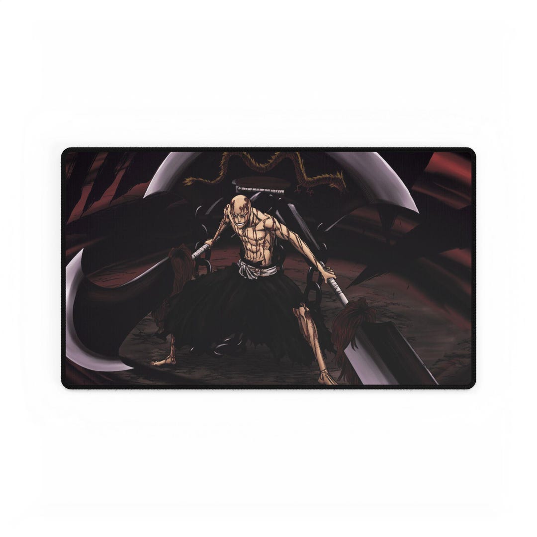 Anime Inspired Desk Mat, Bleach, Ikkaku Madarame Playmat, MTG, TCG ...