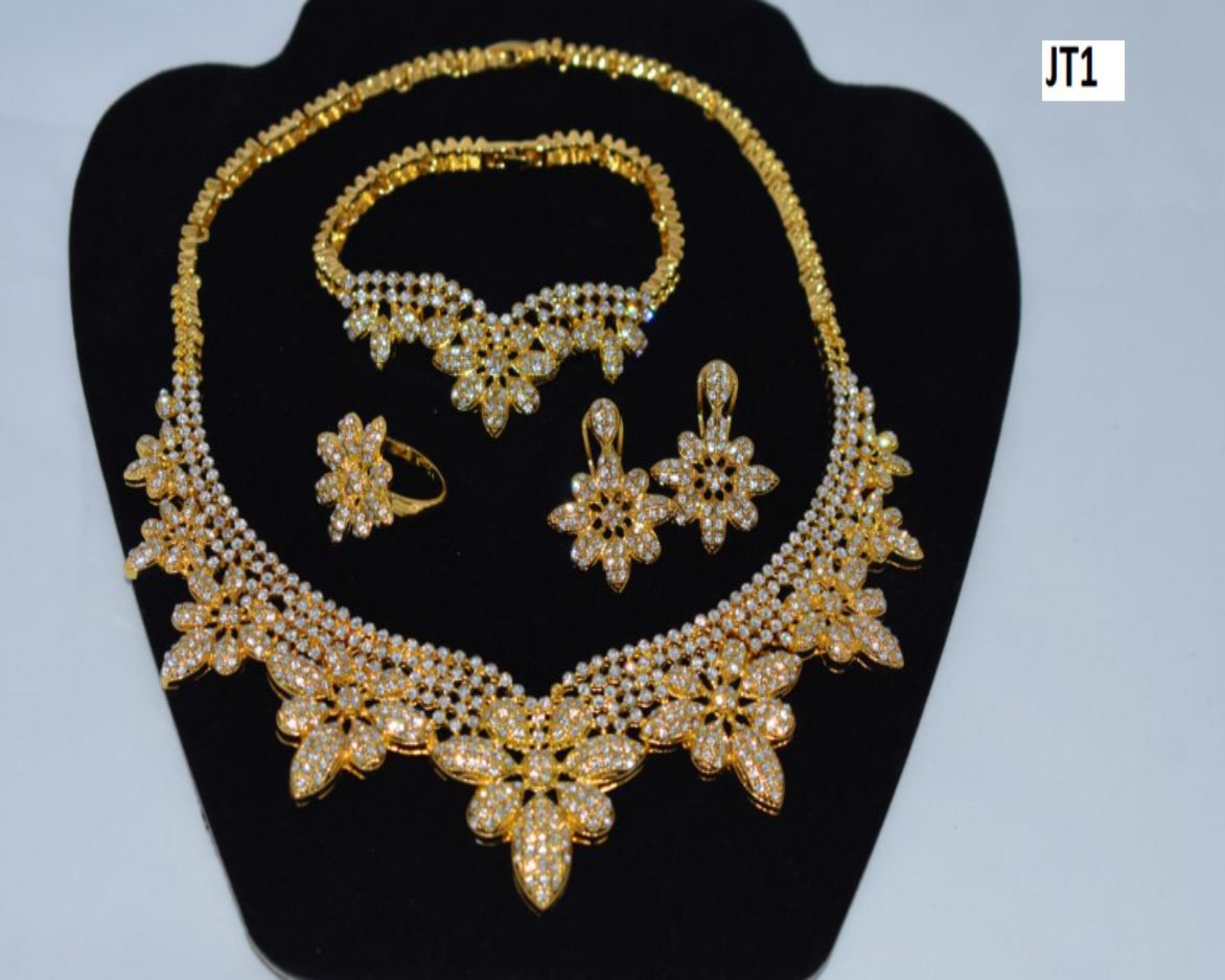 African Gold Plated & Classic Silver Color Crystal Jewelry - Etsy