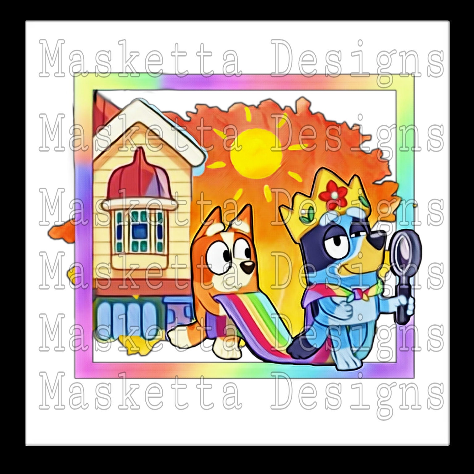 Queen Bluey PNG Blue Dog Design Kids Sublimation Print - Etsy Australia