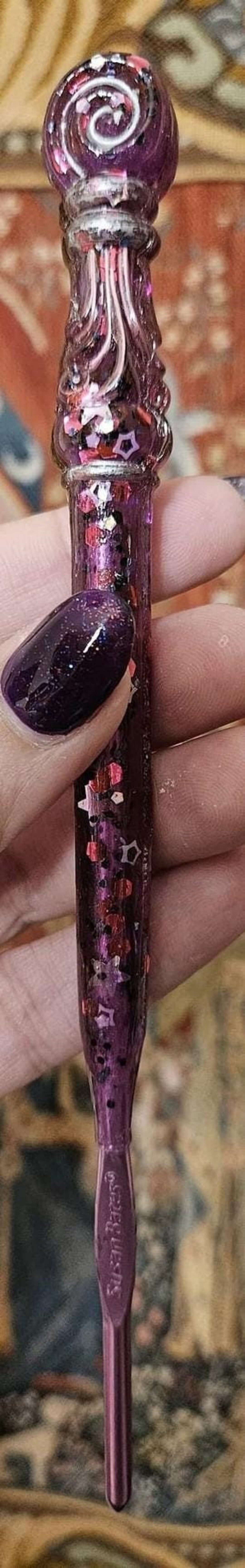 Dark Magic Ergonomic Resin Wand Crochet Hook - Etsy