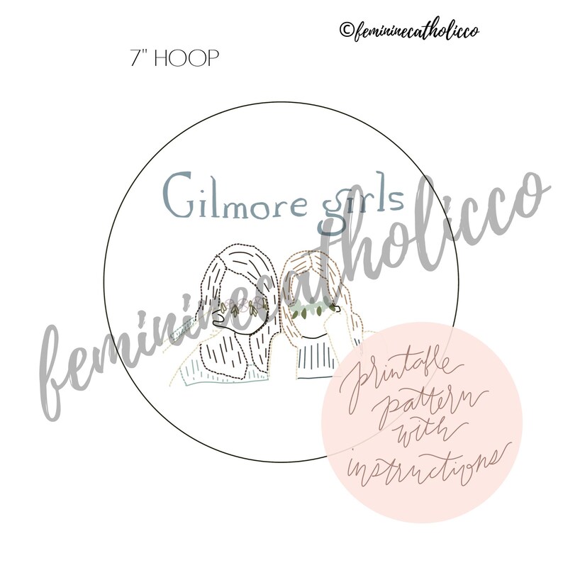 Gilmore Girls Download Embroidery Lorelei Gilmore Pattern Hand ...