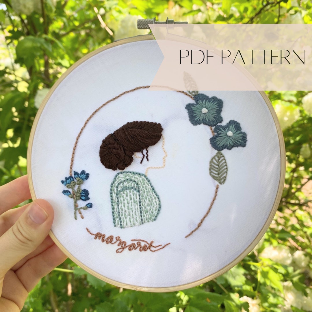 Portrait Printable Embroidery Margaret Hale Design North and South Art ...