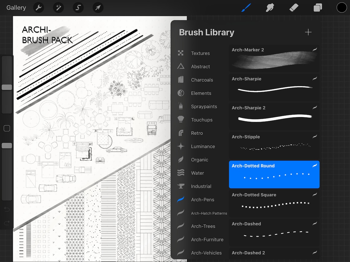 Procreate Architecture Brush/hatch/block Pack updatev4.1 - Etsy Australia