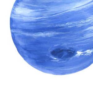 Planet Neptune Art Print | Solar System Prints | Homeschool Educational ...