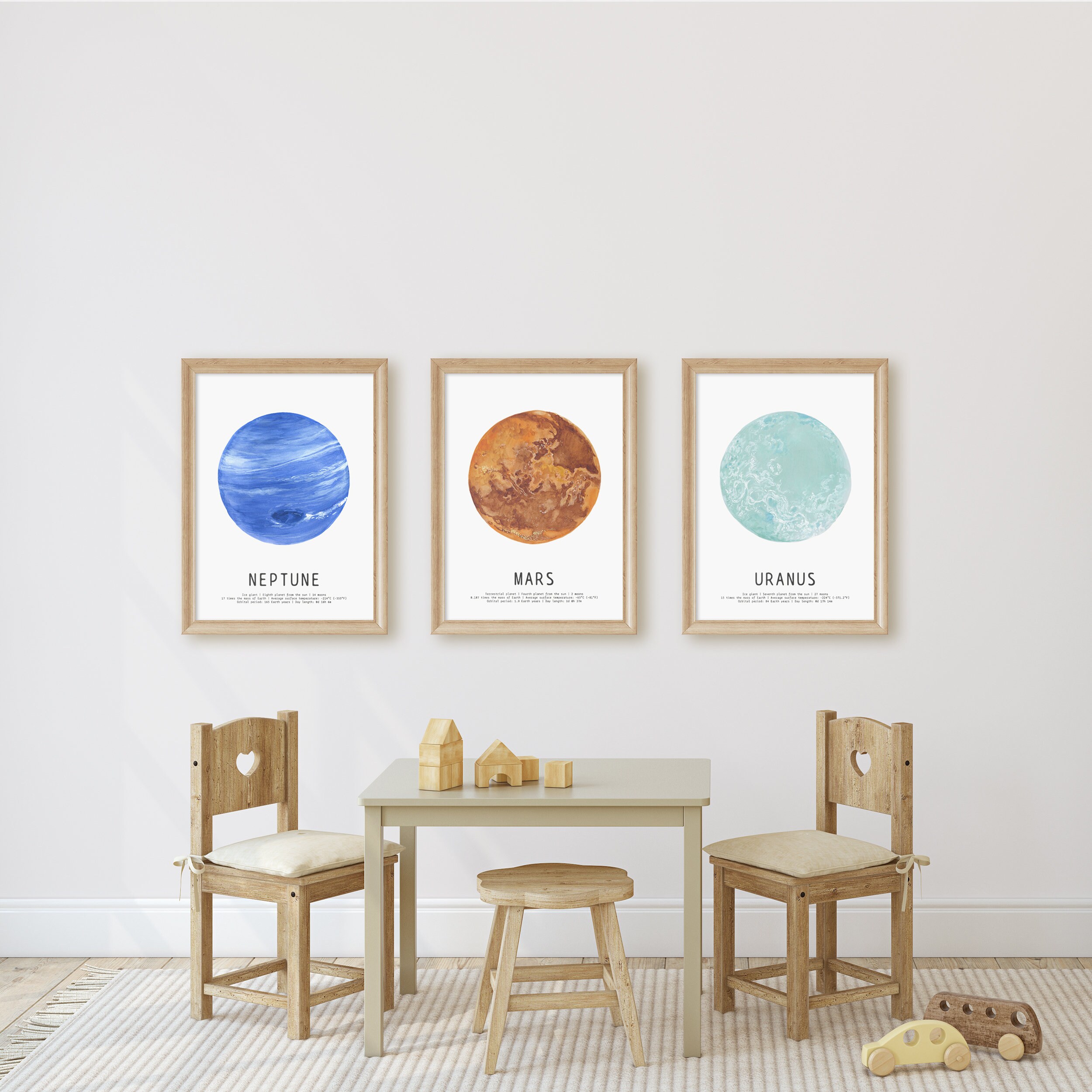 Planet Neptune Art Print Solar System Prints Homeschool - Etsy Australia