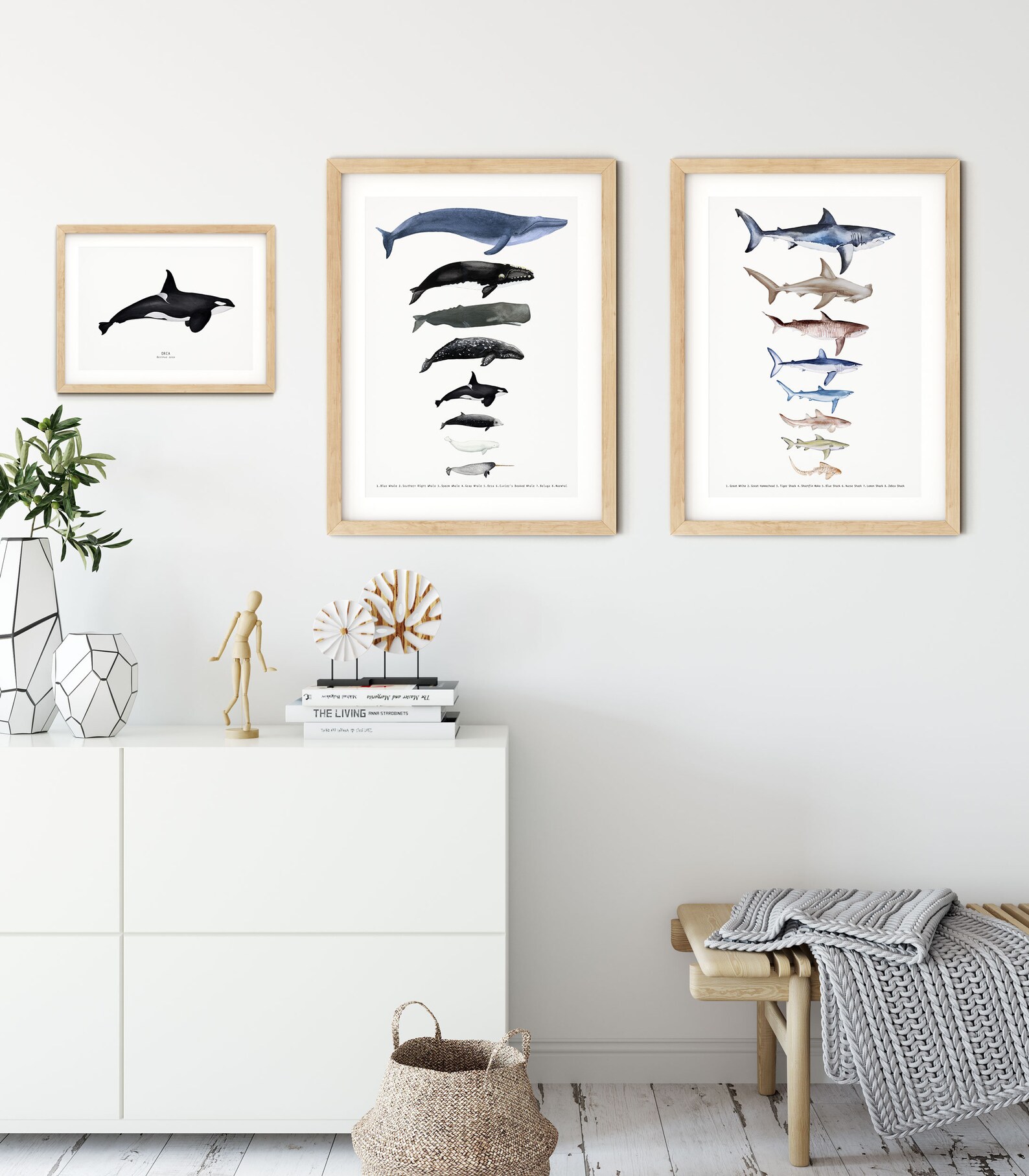 Orca Watercolour Print Whale Wall Decor Orca Wall Art | Etsy
