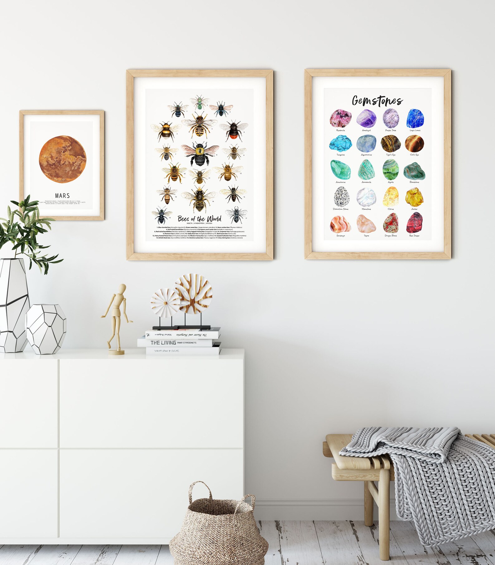 Hand Painted Planet Mars Art Print | Solar System Prints | Homeschool ...