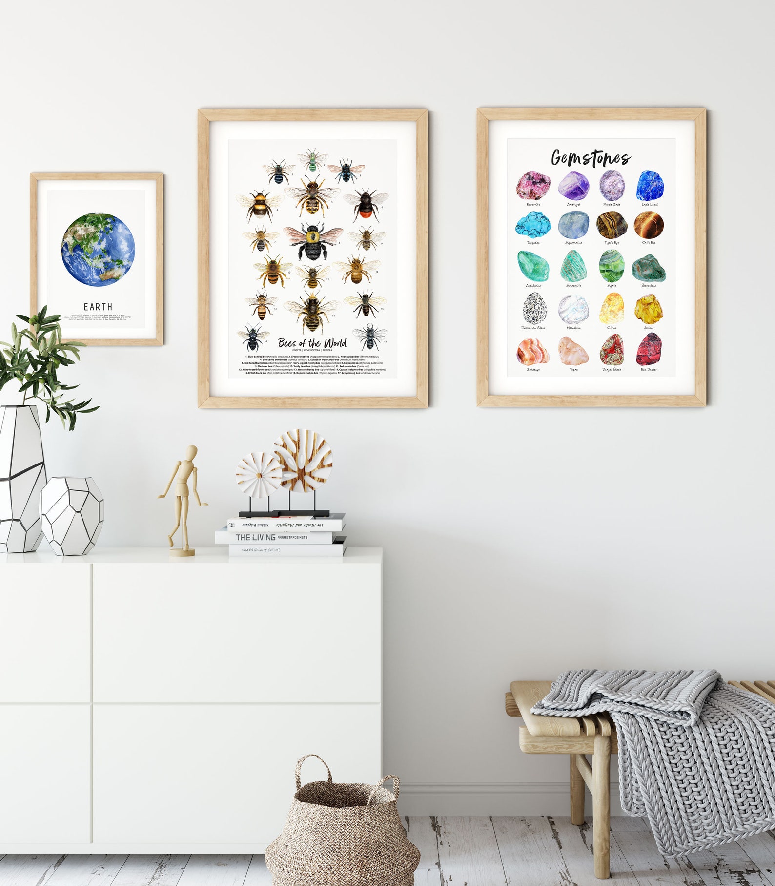 Watercolour Earth Wall Art Solar System Prints Planet Wall - Etsy