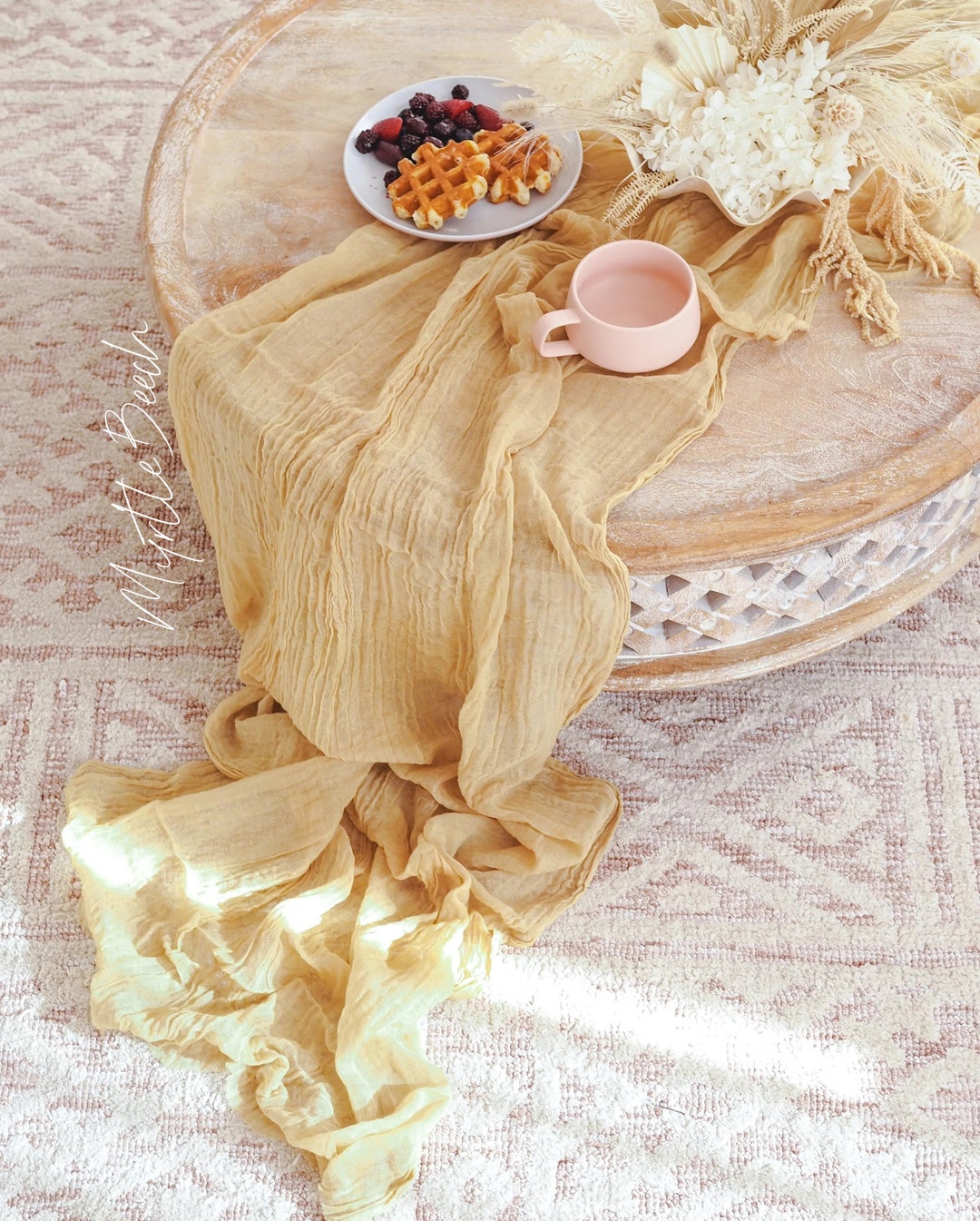 Gold Cheesecloth Table Runner - Etsy