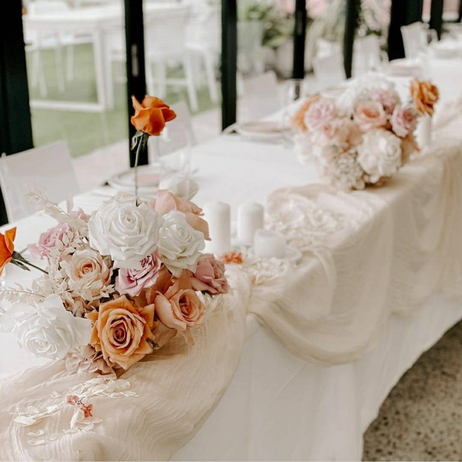 Ivory Cream Cheesecloth Table Runner - Etsy Australia