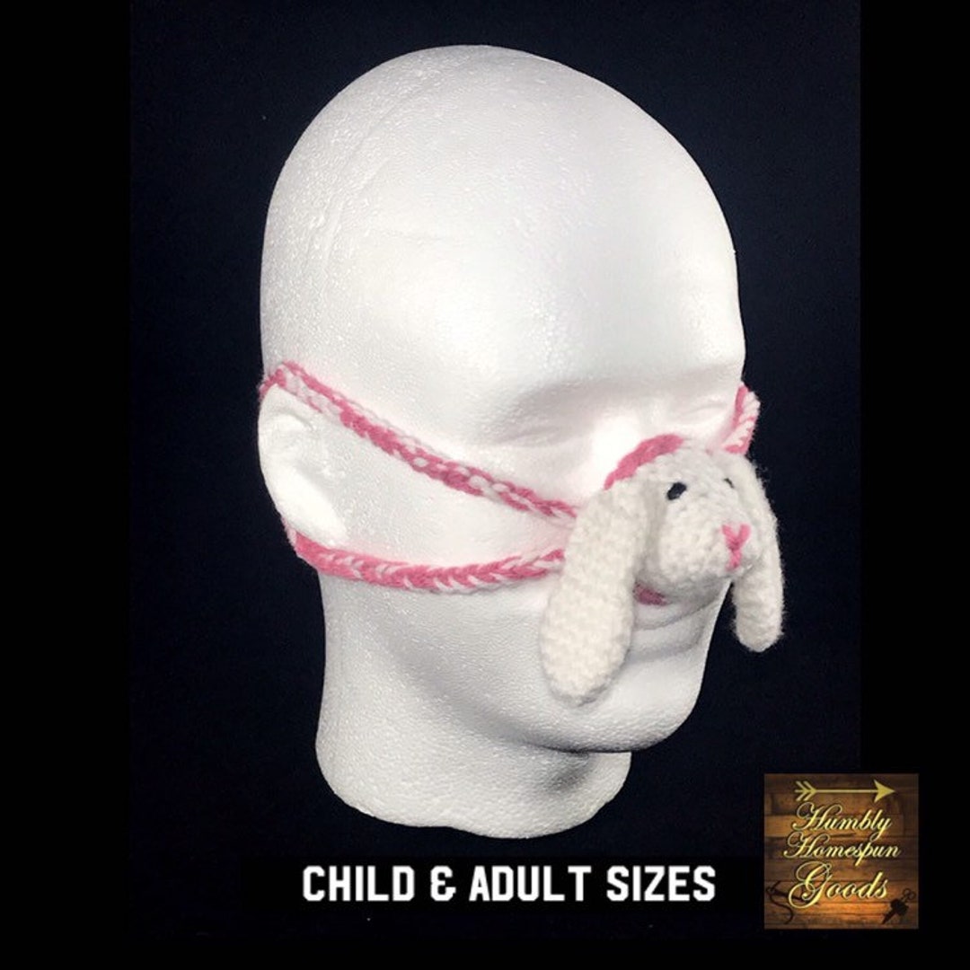 White Bunny Rabbit Nose Warmer Nose Mask Child & Adult/teen Sizes ...