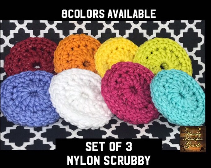 3 PACK - Scrubbies Double Layer 100% Nylon ~ Dish Scrubby, Puffy ...