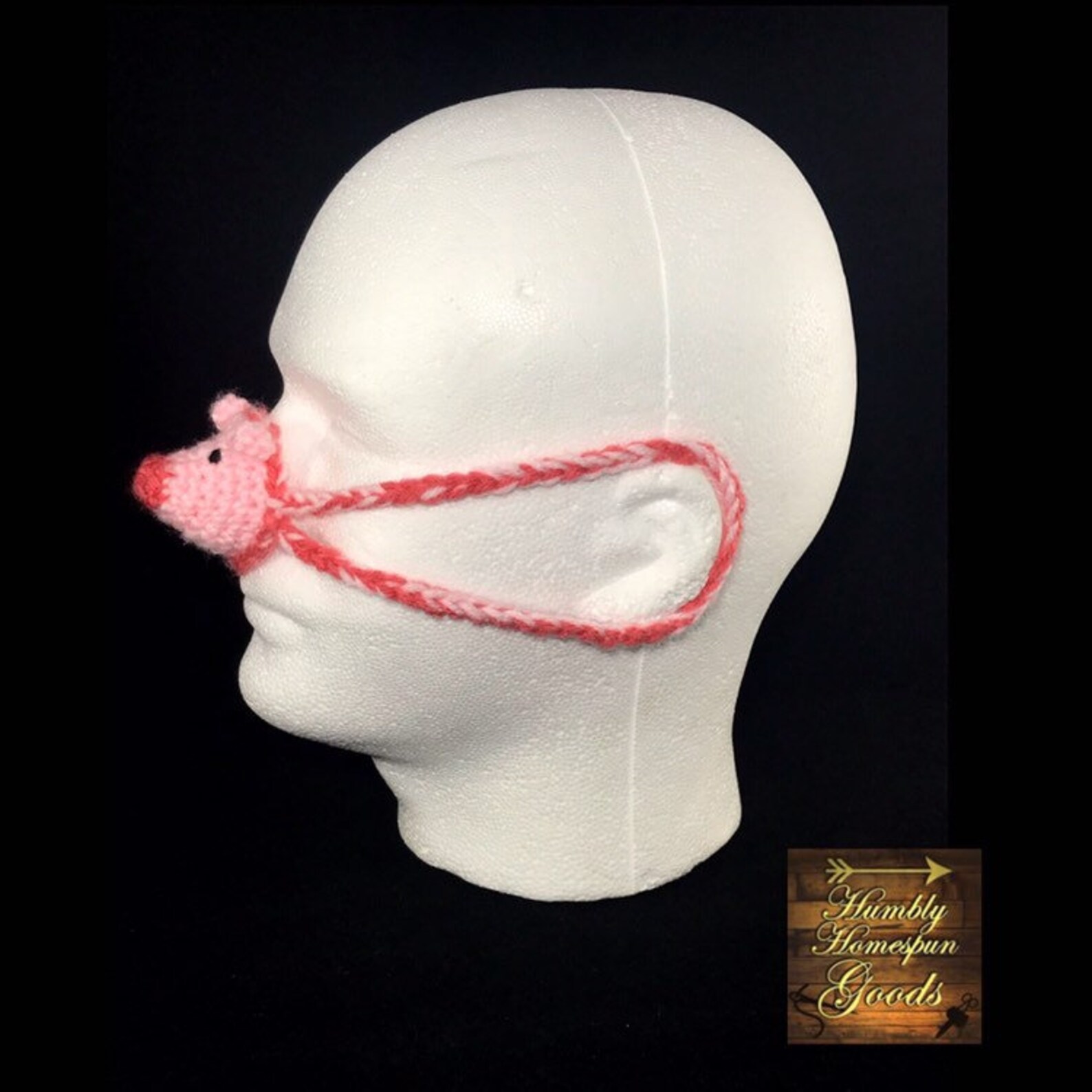 Pink Pig Nose Warmer Nose Mask Child & Adult/teen Sizes Unisex HANDMADE ...