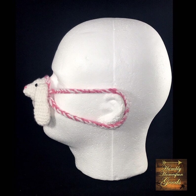 White Bunny Rabbit Nose Warmer Nose Mask Child & | Etsy