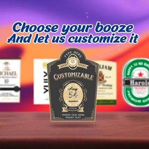 Edible Whiskey Label Cake Topper: Personalized Liquor Theme - Etsy