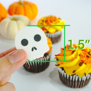 30 Edible Skulls Cupcake Toppers - White Edible Skull - Sugar Skulls ...