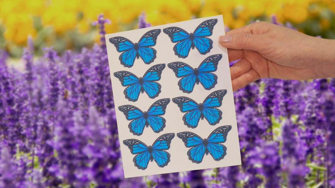 Blue Monarch Edible Butterflies Wedding Cake Edible Butterfly 8 Pieces ...