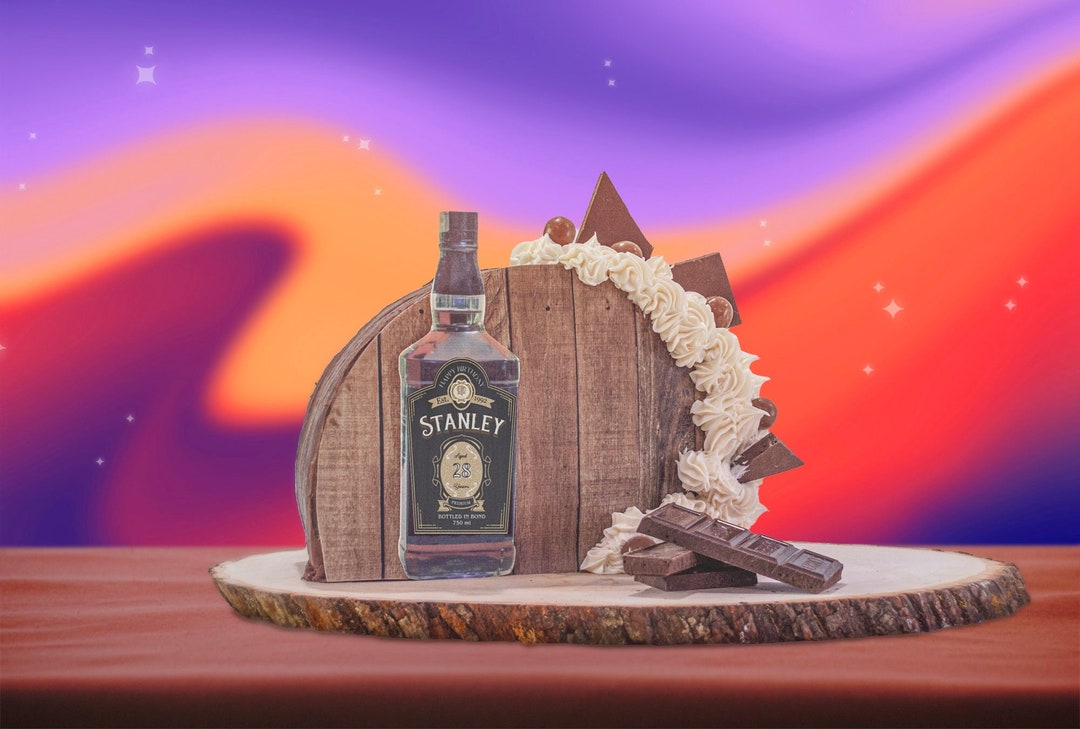 Edible Whiskey Label Cake Topper: Personalized Liquor Theme - Etsy
