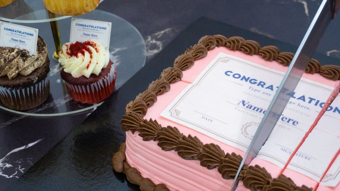 Graduation Diploma Cake Topper Custom Edible Diploma Customizable ...