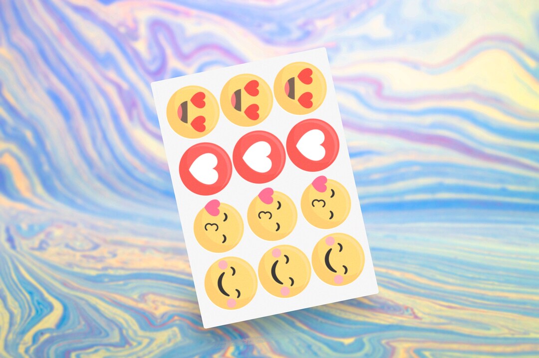 24 Edible Emoji Cupcake Toppers - Etsy
