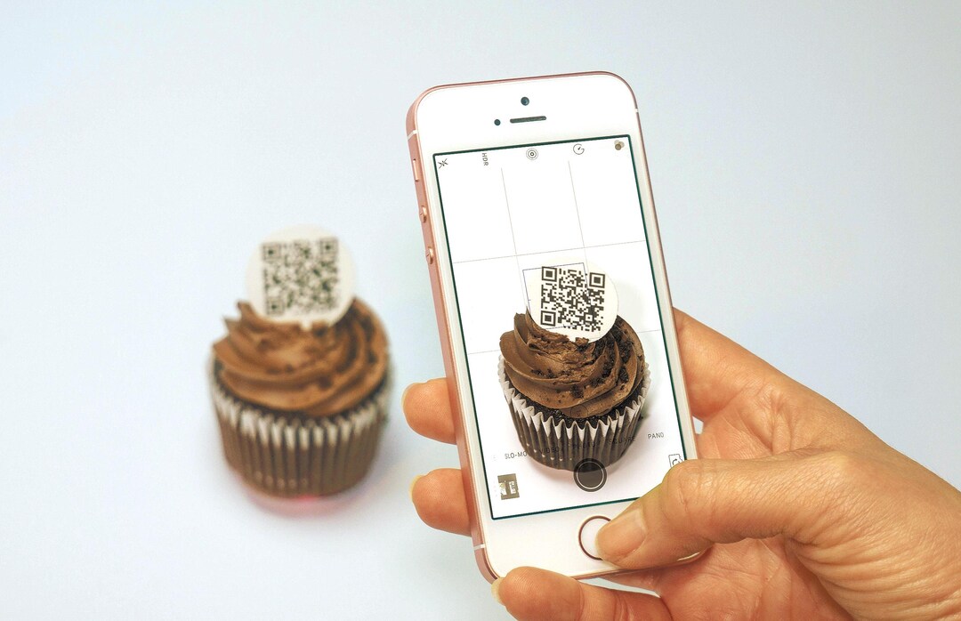 Custom QR Code EDIBLE Cupcake Toppers 60 Pieces Promote Your Business ...