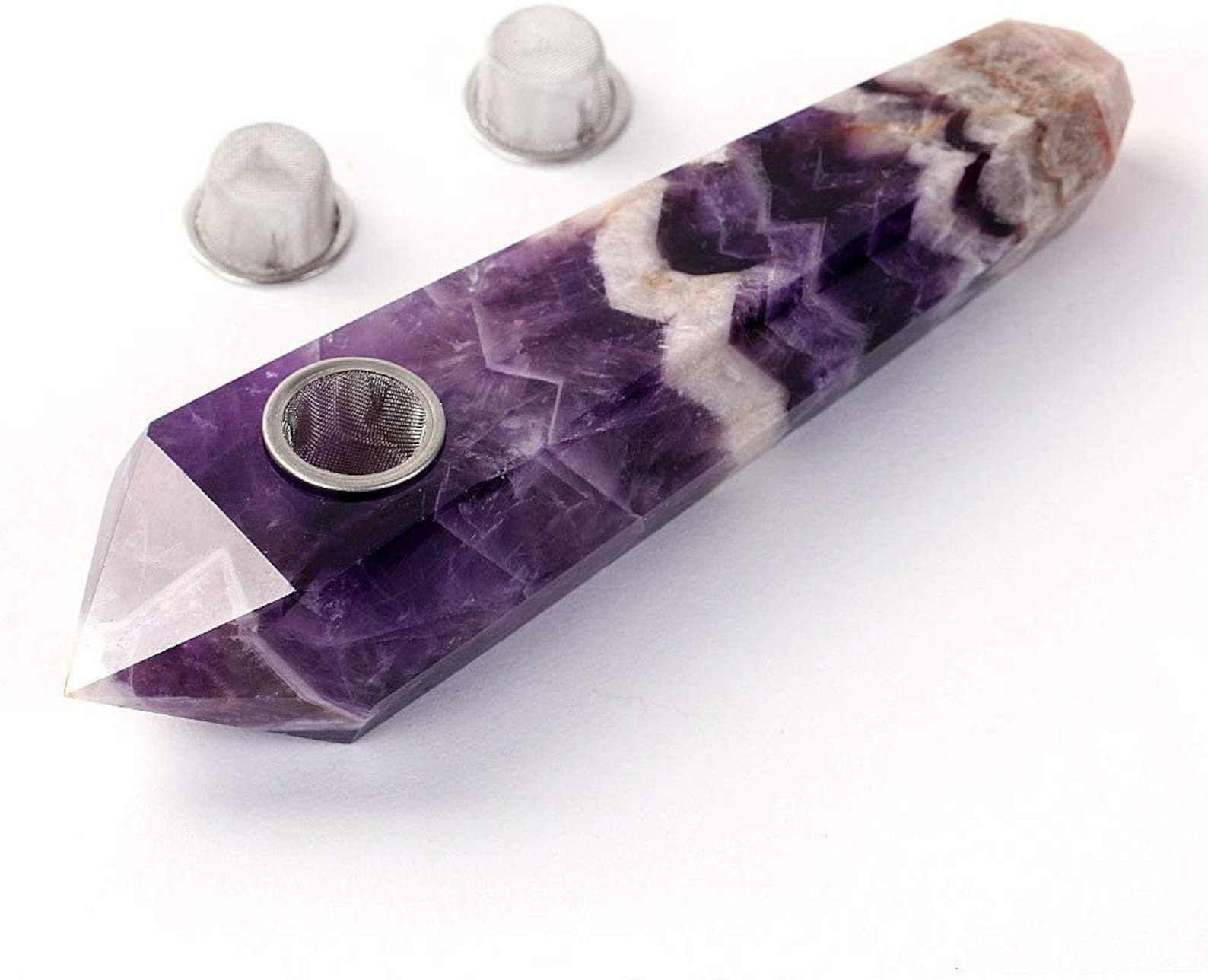 Quality Healing Amethyst Crystal Smoking Pipe Gift Packaged With 3 ...