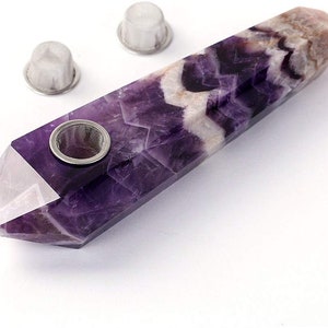 Quality Healing Amethyst Crystal Smoking Pipe Gift Packaged With 3 ...