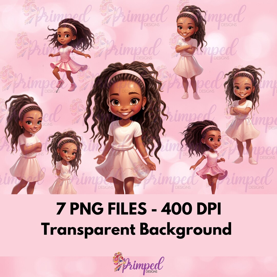 Little Black Girl Png Clipart, Cute Cartoon Black Girl PNG Clipart ...