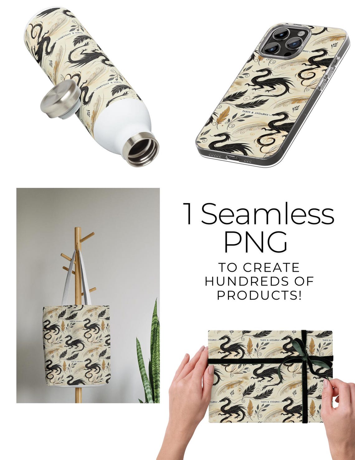 Fourth Wing Inspired Seamless Pattern PNG File, Instant Download - Etsy
