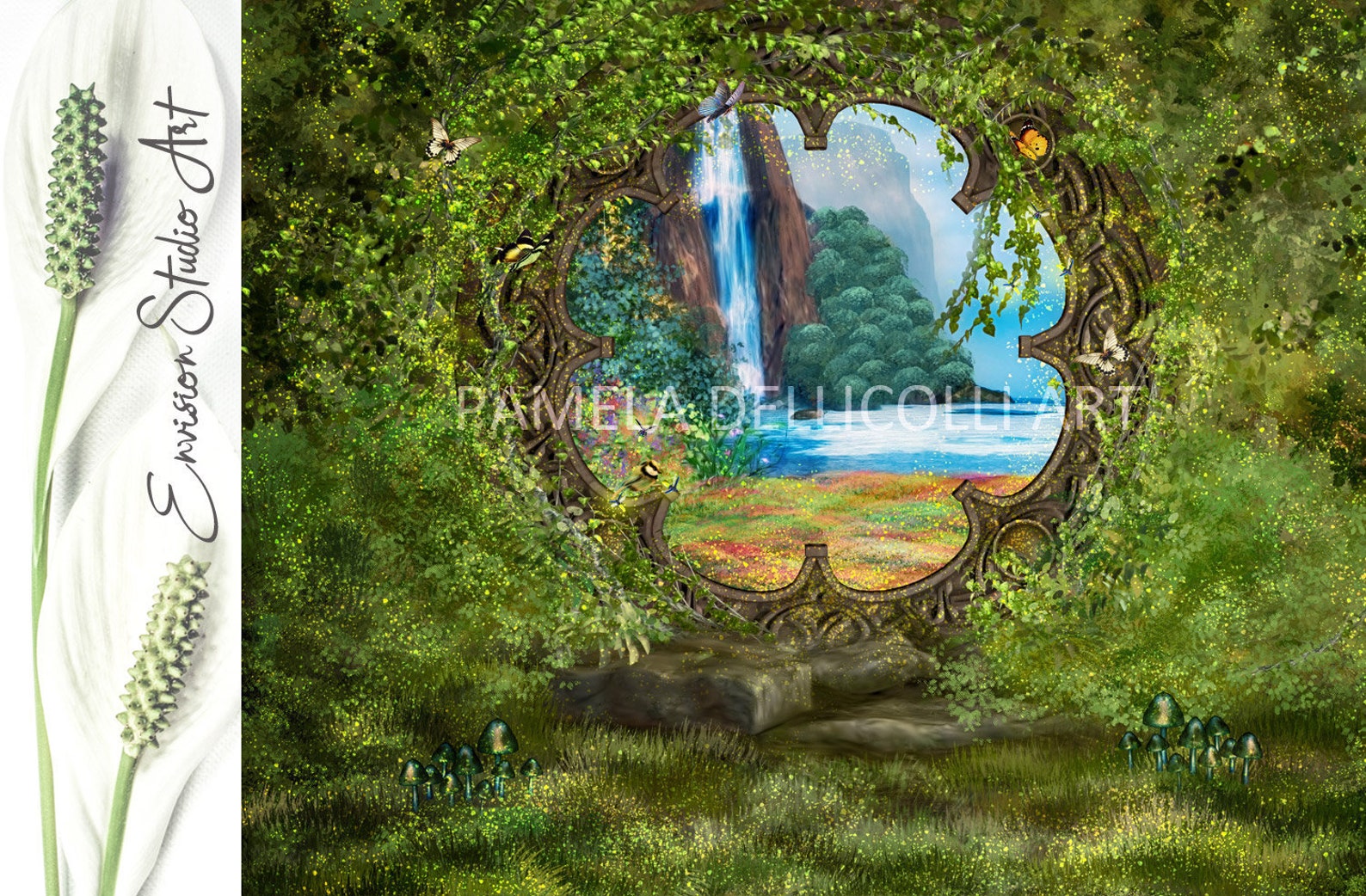 Instant Download, Digital Background, Enchanted Portal, Fantasy ...