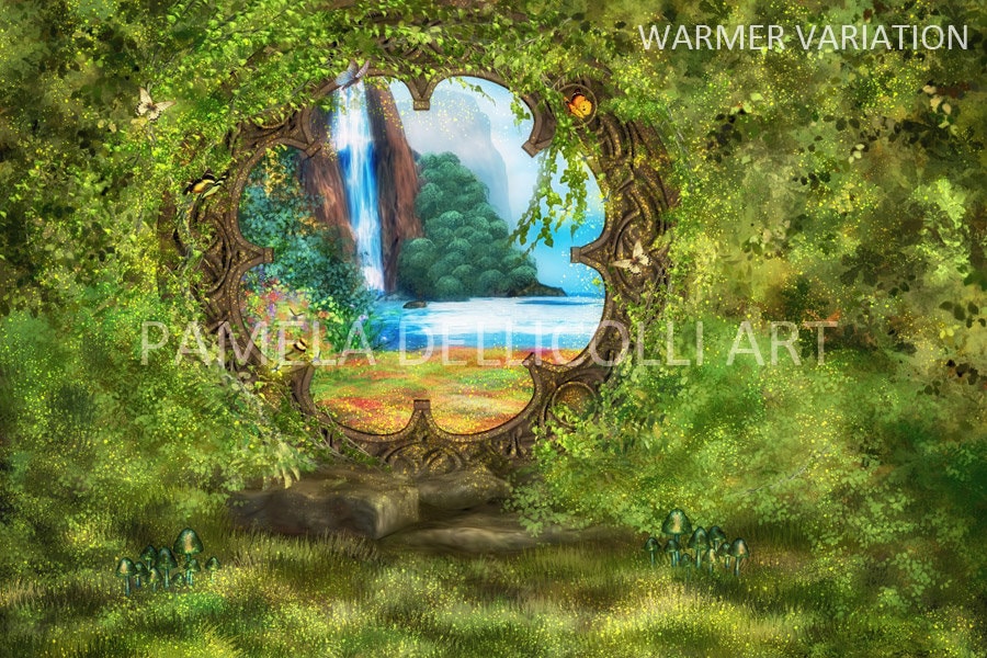 Instant Download, Digital Background, Enchanted Portal, Fantasy ...
