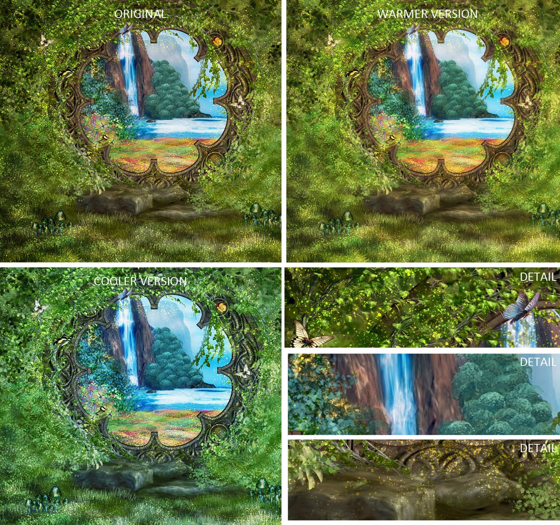 Instant Download, Digital Background, Enchanted Portal, Fantasy ...