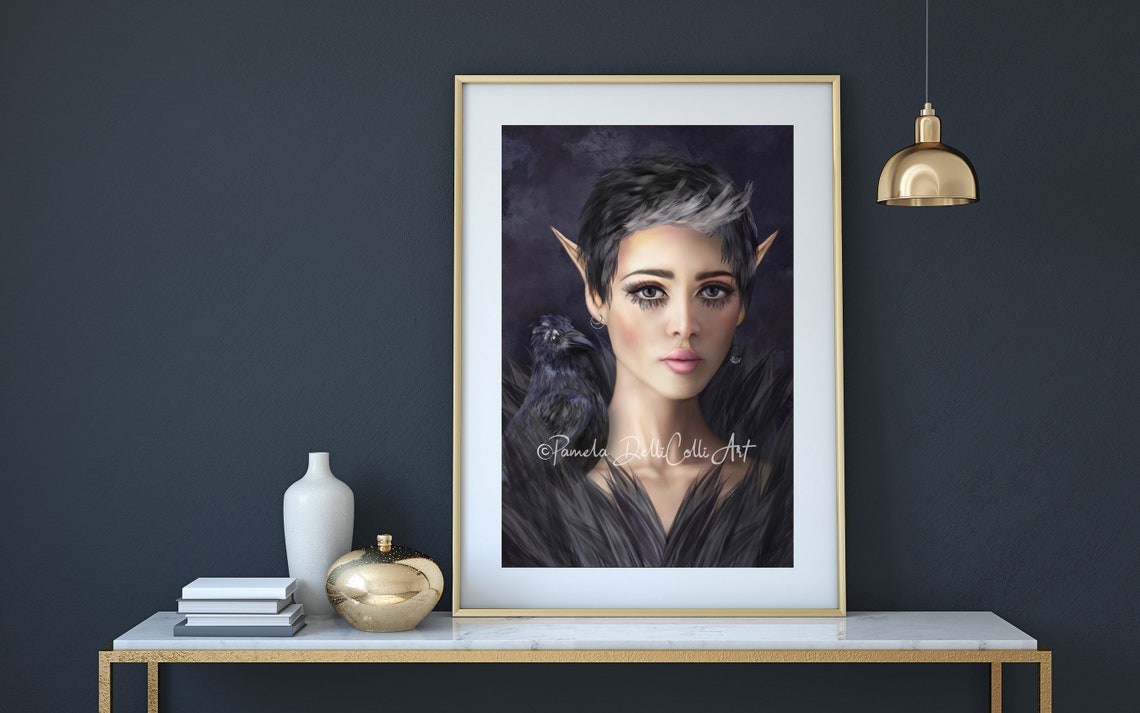 Rayvyn: Instant Download Large 12x18 Fantasy Art Digital Painting, Wall ...