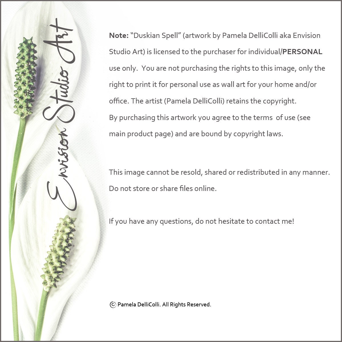 Duskian Spell: Instant Download, Large Print 12x18, Digital Fantasyart ...