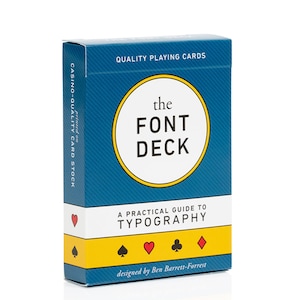 The Font Deck: Playing Card Guide to Typography - Etsy