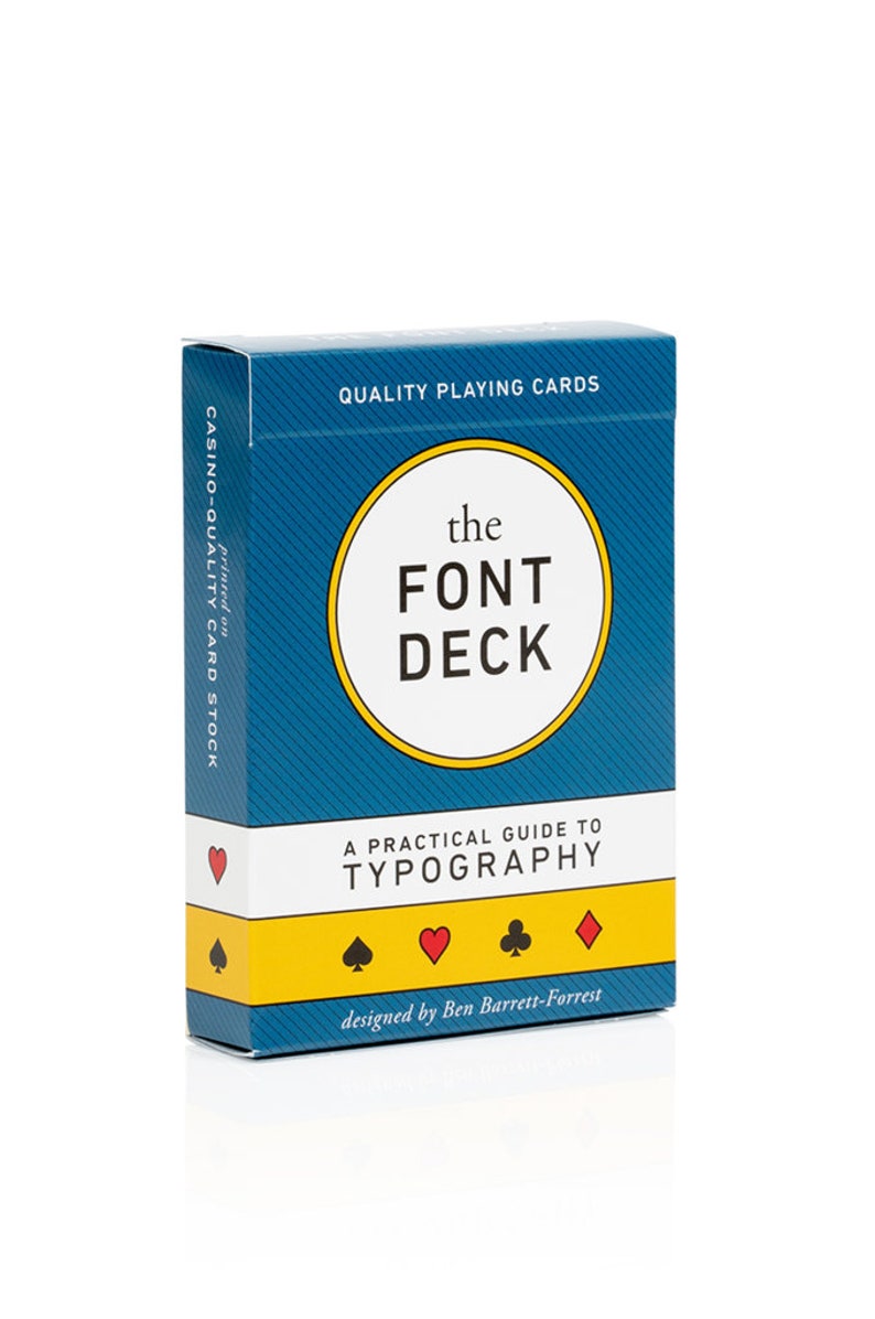 The Font Deck: Playing Card Guide to Typography - Etsy