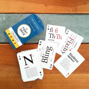 The Font Deck: Playing Card Guide to Typography - Etsy