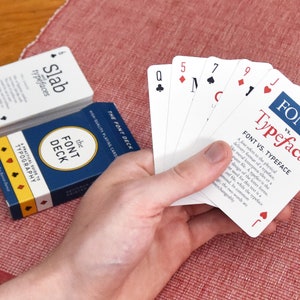 The Font Deck: Playing Card Guide to Typography - Etsy