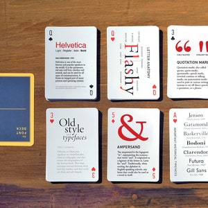 The Font Deck: Playing Card Guide to Typography - Etsy
