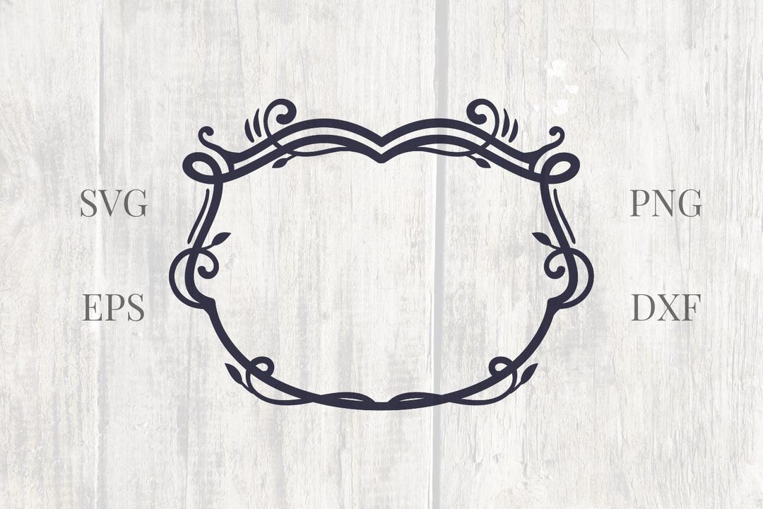 Vintage Mirror Frame SVG, Floral Vintage Frame Clipart, Frame for ...